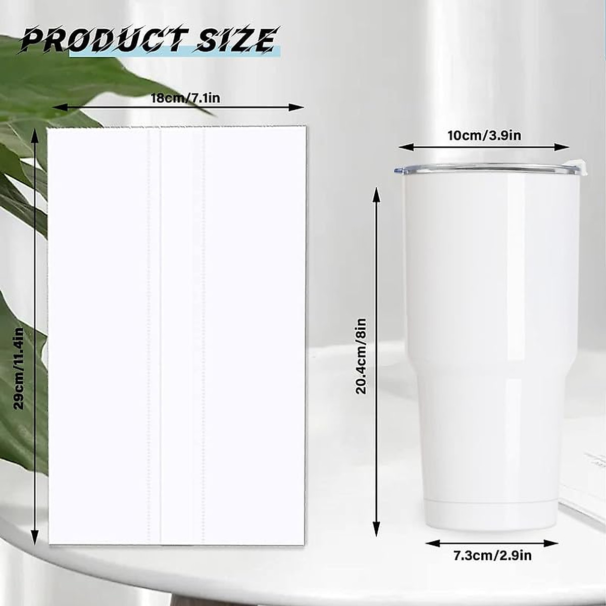 XccMe 30oz Stainless Steel Sublimation Tumblers Bulk,8PACK Double Wall Vacuum Insulated Coffee Mugs with Shrink Wrap Films and Splash Proof Lids,Travel Cups for DIY Gift,Coffee,Beverage White