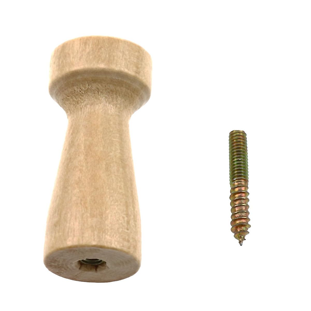 Wantane Screw-On Solid Wood Hook Wooden Coat Hook Coat and Hat Hook Shaker Hook Drying Hook for Hanging Clothes, Hats, Towels, etc. -10PCS