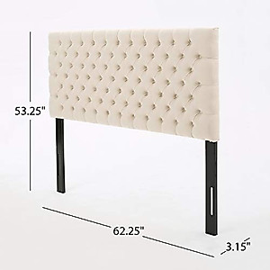Christopher Knight Home Jezebel Fabric Headboard, Queen / Full, Beige