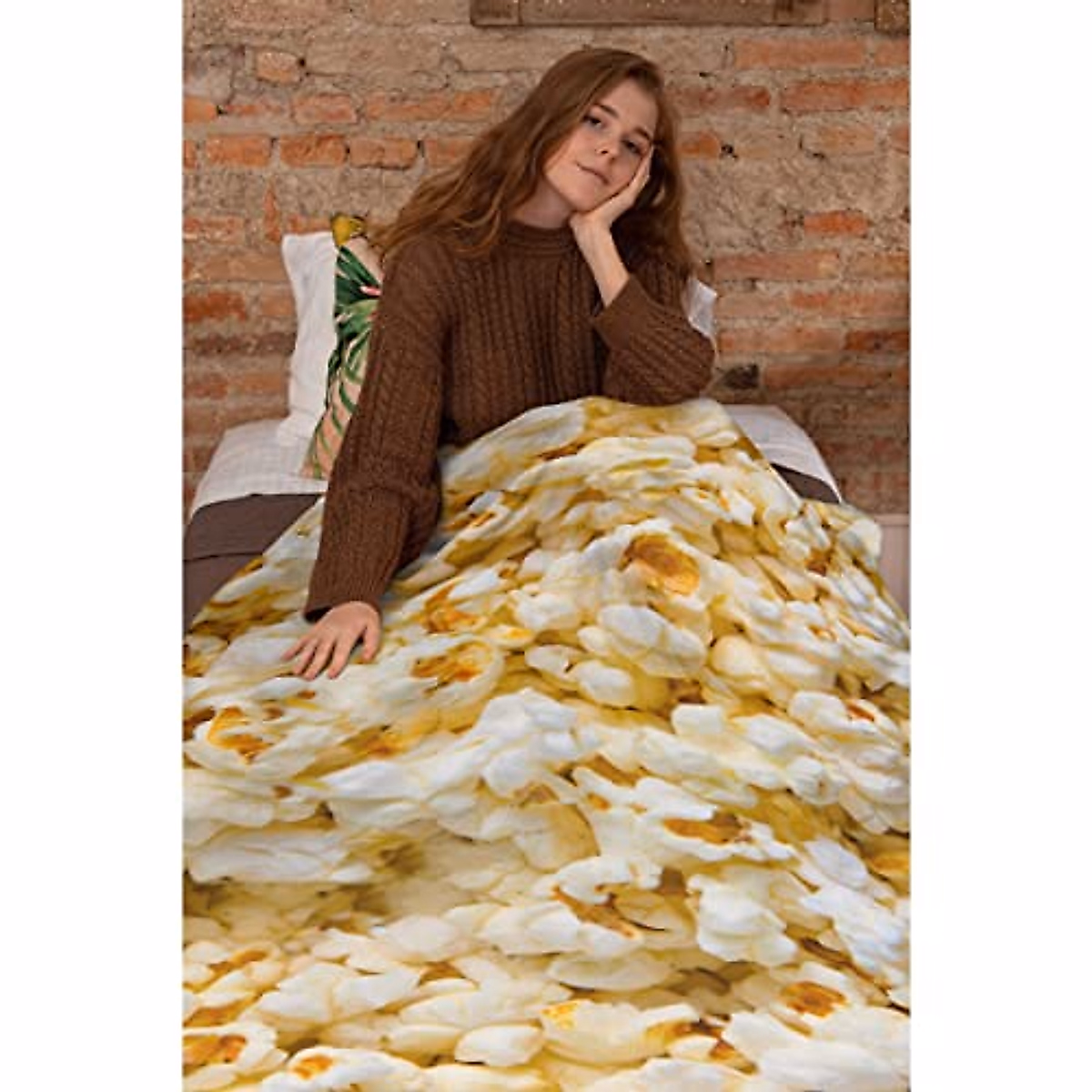 Darani Popcorn Fun Novelty Food Lightweight Super Soft Cozy Throw Blanket Warm and Lightweight Soft Flannel Blankets 40x30 XSmall for Puppy Bed Blanket