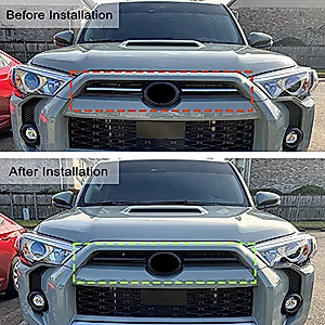 JDMCAR Front Center Grille Insert Cover Trim Compatible with 2023 2022 2021 2020 Toyota 4Runner TRD Pro Sport Accessories ABS Middle Grille Insert Cover Strips (Matte Black)