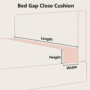 YUURO Custom Luxury Memory Foam Bed Wedge,Mat Gap Filler Adjustable,Bed Gap Filler for Headboard,Long Pillow,Mattress Connector,Sofa Cushion,Single/Twin/Queen/King