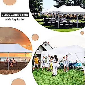 COBIZI 10x20ft Pop Up Canopy Tent with 6 Removable Sidewalls, Easy Up Commercial Canopy, Waterproof and UV50+ Gazebo with Portable Bag, Adjustable Leg Heights,Party Tents for Parties