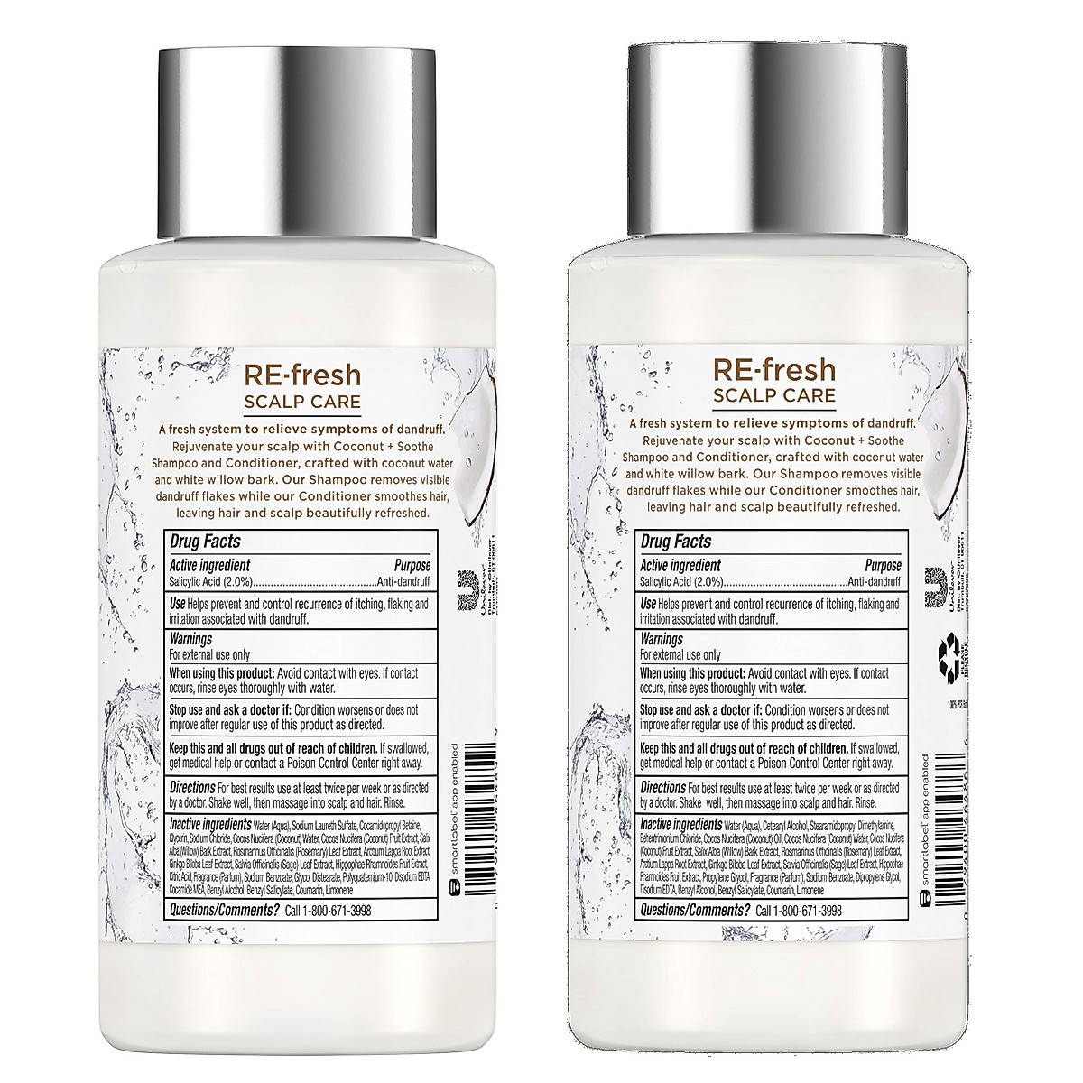 RE-fresh Scalp Care - Anti-Dandruff Shampoo and Conditioner Set - Coconut + Soothe