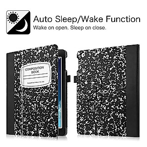 Fintie Folio Case for iPad Mini 3, Mini 1/2 - Slim Fit Case Smart Stand Cover Auto Sleep/Wake Feature, Composition Book Black