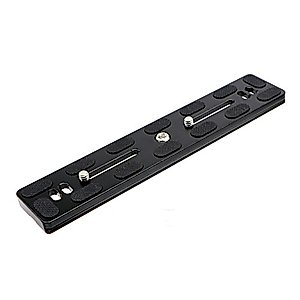 HITHUT PU-200 200mm Universal Lengthened Quick Release Plate Slide Rail with D-Ring Screw for Tripod Ball Head DSLR Camera, Arca-Swiss Compatible