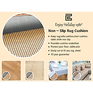 Non Slip Area Rug Pad Gripper - 9X12 Strong Grip Carpet pad for Area Rugs and Hardwood Floors, Provides Protection and Cushion