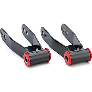 410520 Rear Drop Lowering Shackle Suspension Kit 2-3" Compatible With 1988-1998 Chevy & Gmc C1500/C2500 1988-2019 Silverado Sierra 1500 Gmc Sierra 1500 K2500 Yukon 2wd 4wd Replaces