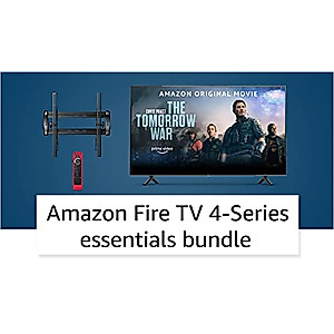 Amazon Fire TV 43" 4-Series 4K UHD smart TV bundle with Universal Tilting Wall Mount and Red Remote Cover