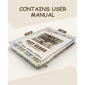 ClaBead Bracelet Making Kit 3200Pcs, Clay Beads Bracelet Kit with Gold Beads and Sliver Beads, Swift Friendship Beads Bracelet Kit for Bracelets Making (Earth Tone)