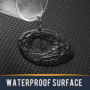 Oakeep Kitchen Mat Anti Fatigue Cushioned Mats for Floor Runner Rug Padded Kitchen Mats for Standing, 17"x59", Black