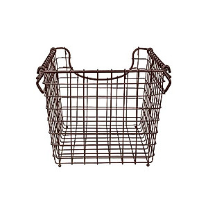 Spectrum Diversified Scoop Stacking Storage Basket, Small, Bronze