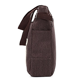 KAUKKO Women Canvas Handbag Shoulder Bag Cat Big Tote Bag Coffee