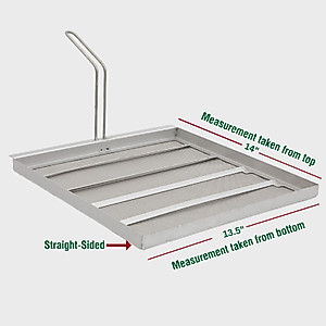 Frymate Commercial Deep Fryer Filter SG14 14“ x 13.5“, Stainless Steel Mesh Skimmer Fryer Strainer, Increase Fryer Oil Lifespan up to 40%