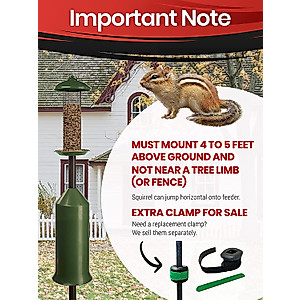 iPrimio 18" Squirrel Baffle - Easy Install Pole Wrap Around Baffle: Protect Hanging Bird Feeders, Squirrel Baffles for Bird Feeders, No Tool Install, Durable Weather Resistant, for Bird Feeder Poles