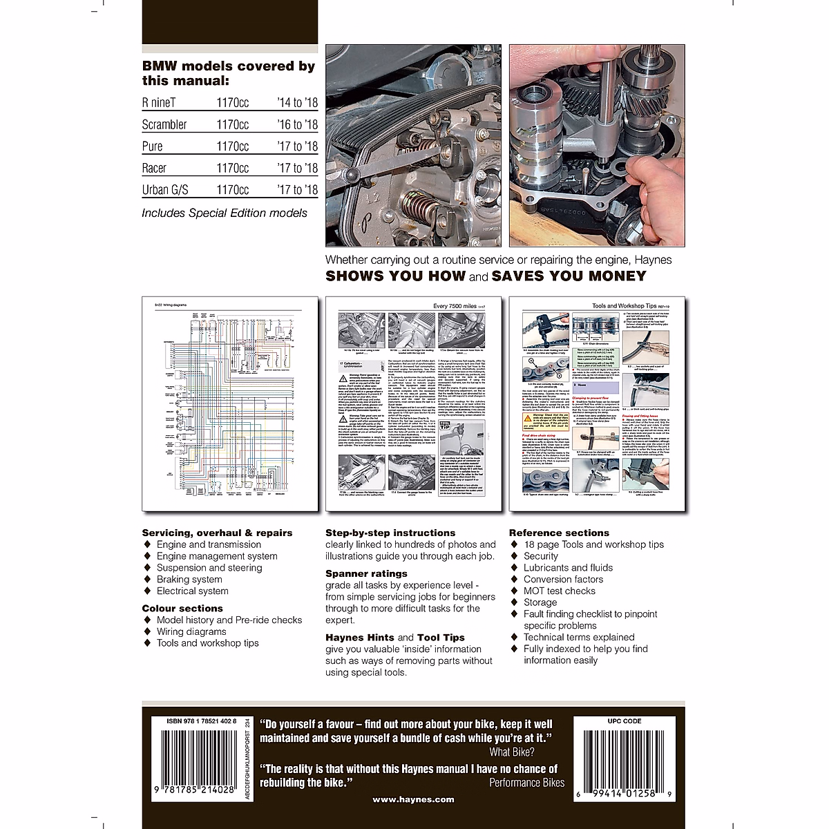 BMW R nineT (14 - 18) Haynes Repair Manual (Paperback)