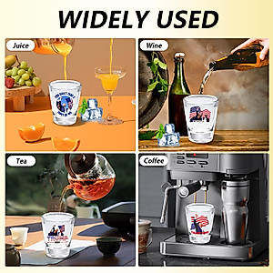 Pekuality Trump Shot Glass 1.5oz-2024 Survived Assassination Shot at Election Rally -Never Surrender - Trump Mug Shot Glass -Small Glass Cups Gift (4 pcs)