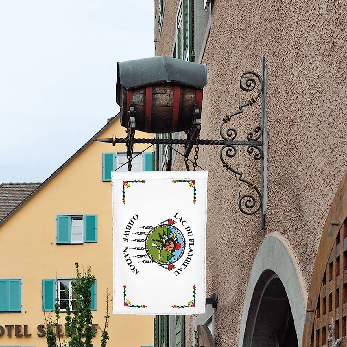 LIICHEES Flag Of The Lac Du Flambeau Ojibwe Nation Garden Flag 12x18 Inch Double Sided Outside Decoration Banner Yard Welcome Flags Home Decor Flags