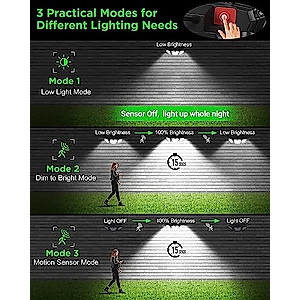 DeckTok Solar Lights Outdoor Indoor, 3500LM 350 LEDs 3 Modes Motion Sensor Solar Flood Light with Separate Solar Panel, 270° Wide Angle Illumination Waterproof Security Light for Yard Barn, 1Pack