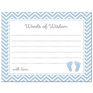 MyExpression.com 48 Cnt Blue Baby Feet Footprint Advice Cards
