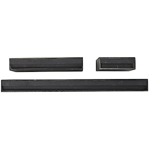 CosmoLiving by Cosmopolitan Wood 3 Shelves Wall Shelf, Set of 3 24", 12", 6"W, Black