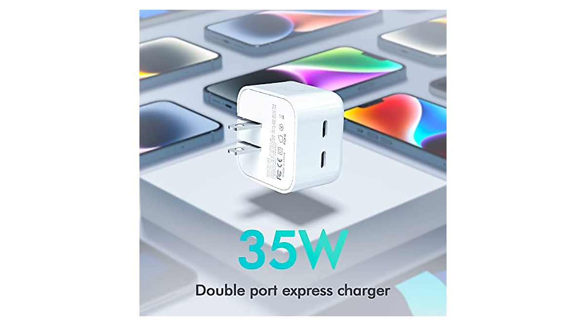 Power Up Fast: 35W Dual USB-C Charger for iPhone & More