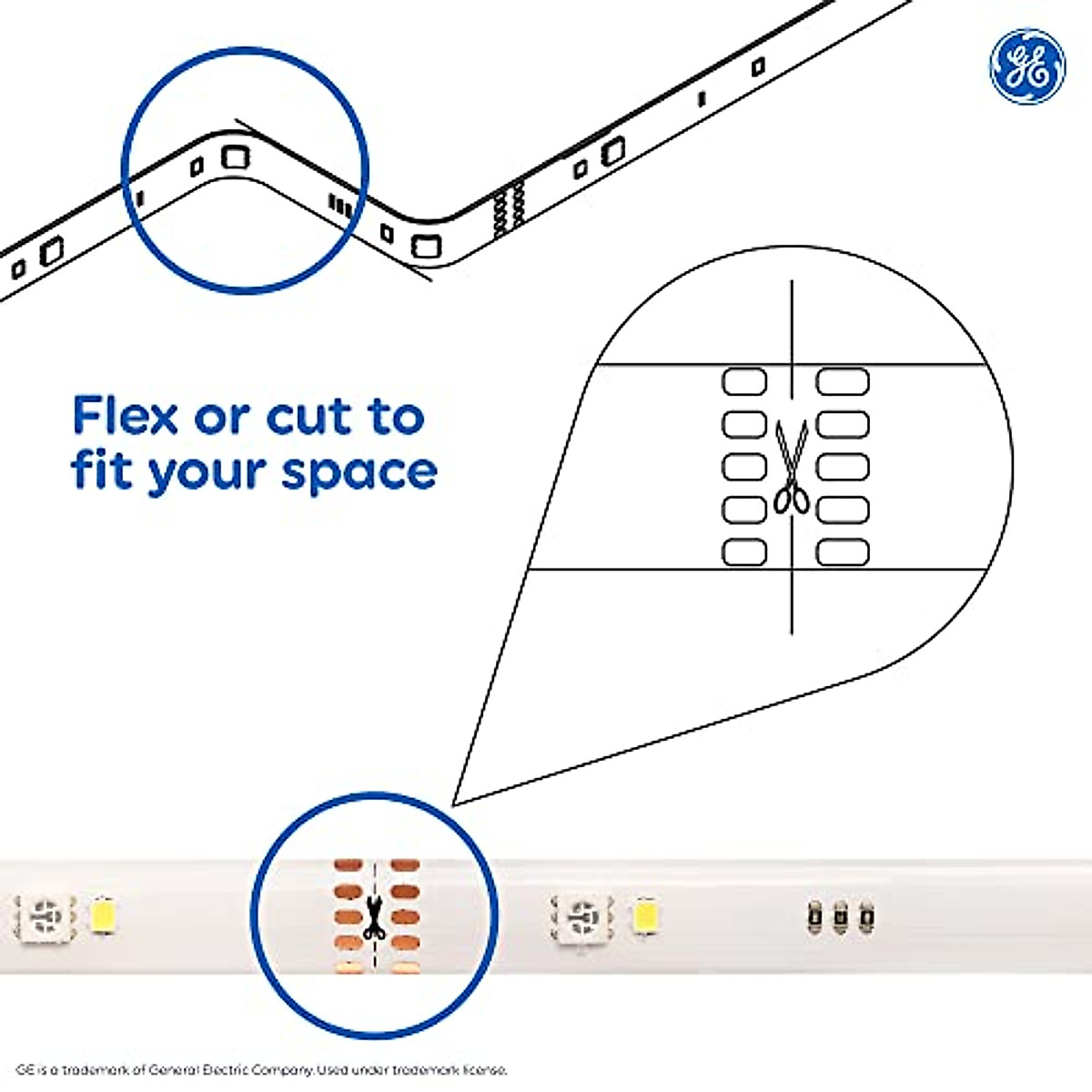 GE LED Tape Light, Indoor Plug-In Strip Light, Color Changing, 10-Feet