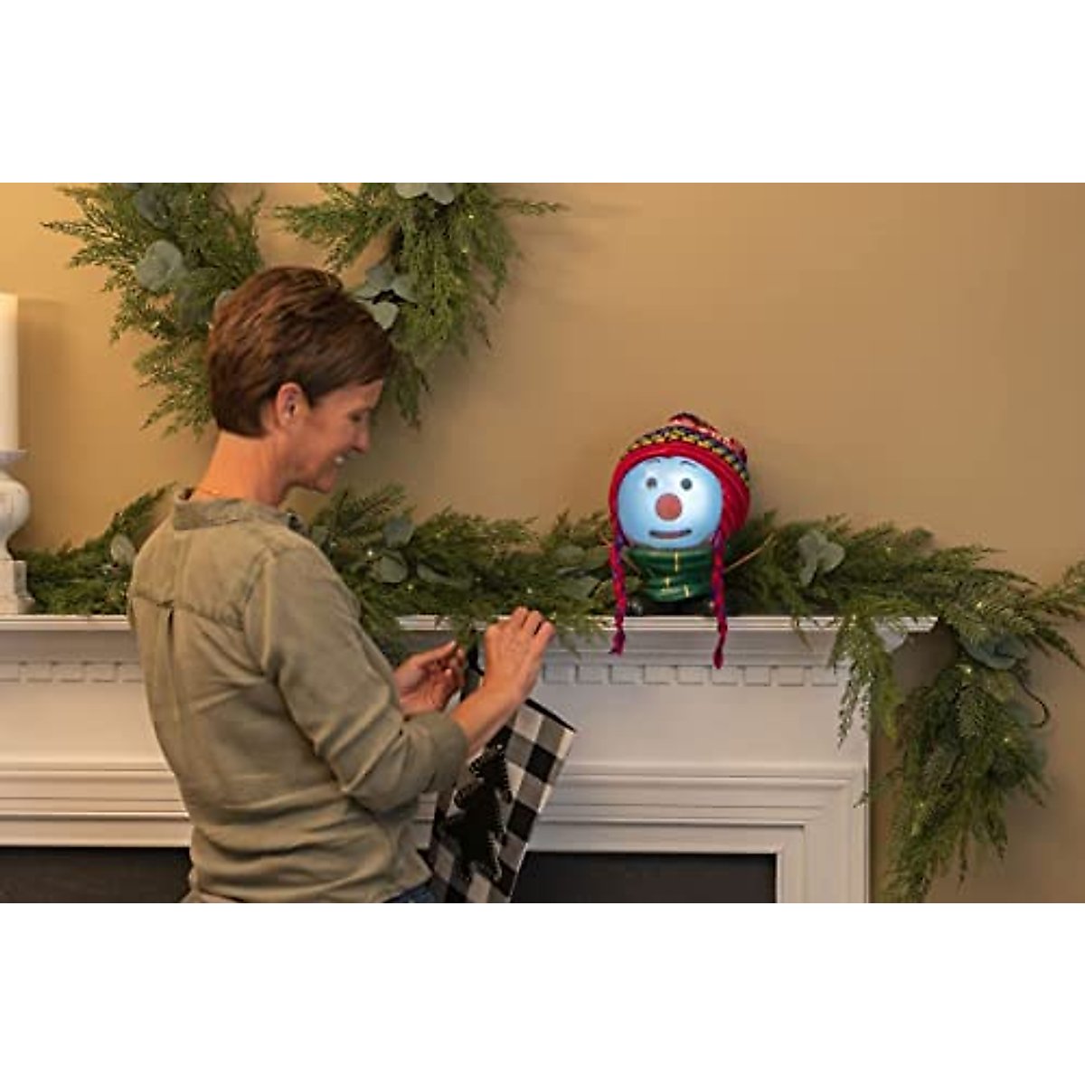ANIMAT3D Mr. Chill Talking Animated Snowman with Built in Projector & Speaker Plug'n Play