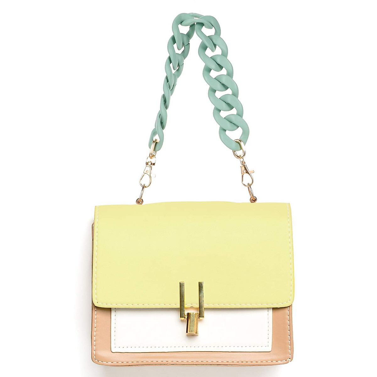 SOIMISS Chain Strap Plastic Purse Chain Bag Chain Strap Short Handbag Strap for Women Handbag Bagre Placement Accessory (Grey)