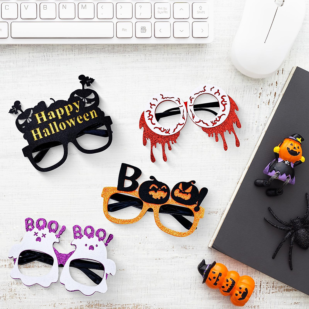 Garma 18 PCS Halloween Glasses for Kids Adults Funny Halloween Party Favors Photo Booth Props Costume Accessories Halloween Party Decorations