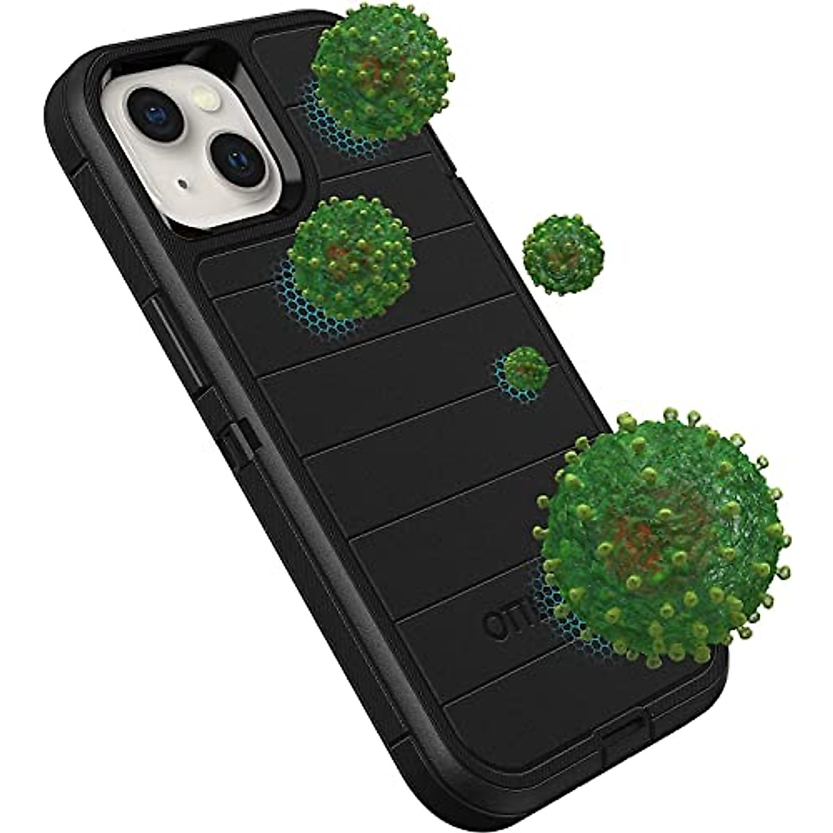 OtterBox Defender Series Screenless Edition Case for iPhone 13 (Only) - Holster Clip Included - Microbial Defense Protection - Non-Retail Packaging - Black