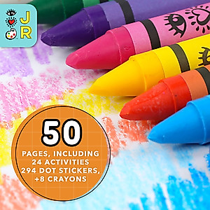 Bright Stripes Travel Coloring Kit for Kids: Art On the Go Coloring Books and Crayons, Sticker Activity Book - Mess-Free Collage Fun for Ages 3+ (Art On The Go, Going Dotty Ocean)