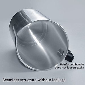 AGLARY Candle Making Pouring Pot, Double Boiler Aluminum Candle Wax Melting Pitcher，Holds for 4 Pounds Wax，with Heat-Resistant Handle and Dripless Pouring Spout,Wax melt containers，3L