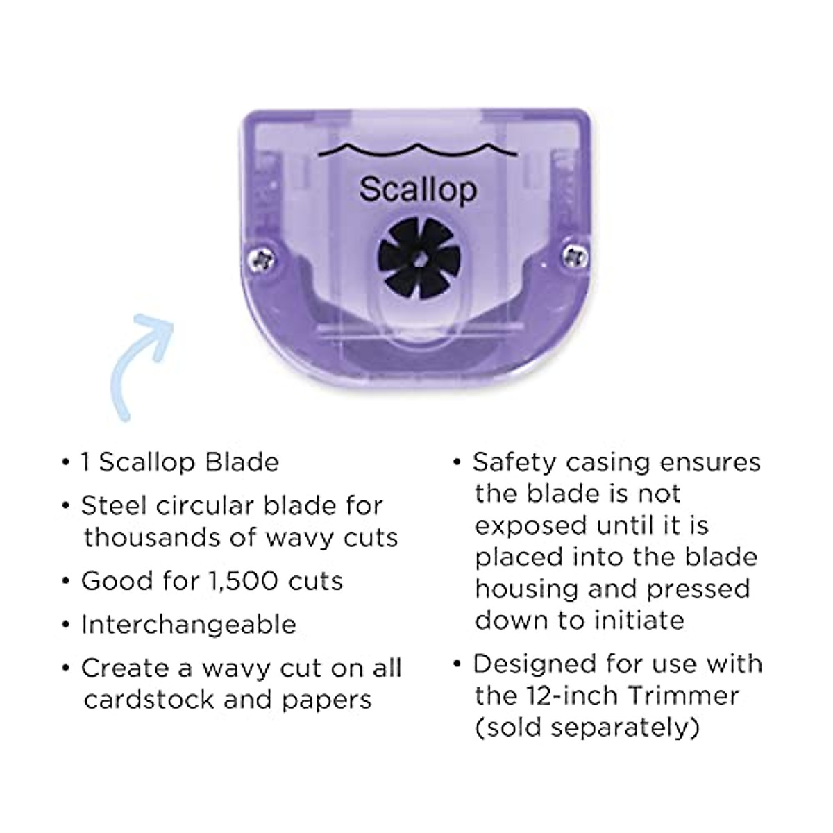 Creative Memories 12-inch Trimmer Scallop Blade