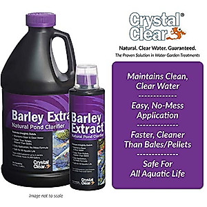 CrystalClear Barley Extract Concentrate - Natural Liquid Pond Clarifier - 1 Gallon of Barley Straw Extract Treats Up to 64,000 Gallons