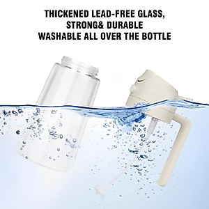 XIDIAK Oil Dispenser for Kitchen, 2 in 1 Oil Dispenser and Oil Sprayer, 16.5oz/470ML Oil Dispenser Bottle Spray and Pour with Brush for Air Fryer, Kitchen, Salad, Frying, BBQ