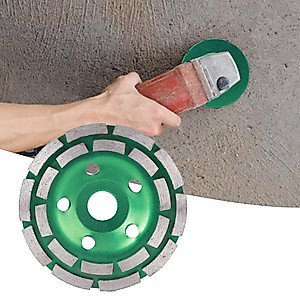 Diamonds Grinder, Diamonds Grinding Wheel Double Row, Disc Polishing Tool for Concrete Masonry Granite Marble 125x22.2mm, Abrasive Grinding Discs