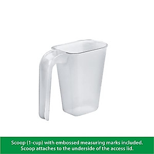 Buddeez Airtight Pet Food Storage Container - 50 QT/50 LB Capacity Dog Food Storage Container, Cat Food Container, Bird Seed Storage Container, Rolling Storage Bin, Air Tight with Handle & Scoop