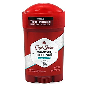Old Spice Anti-Perspirant 2.6 Ounce Pure Sport+ Soft Solid (76ml) (6 Pack)