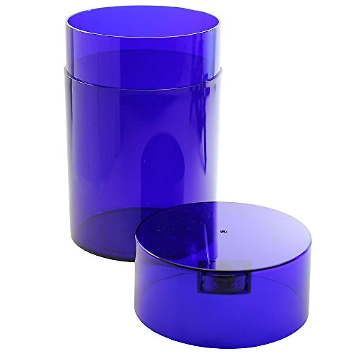 Coffeevac 1LB – Patented Airtight Container | Multi-use Vacuum Container Works as Smell Proof Containers for Ground Coffee and Coffee Bean Containers. Blue Tint