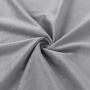 Furnimart Home Office Chair with Wheels Upholstered Comfy Velvet Desk Chair Stool, Adjustable Swivel Modern Seashell Back Vanity Chair for Living Room, Bedroom, Office (Grey)