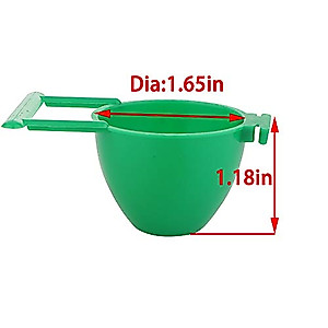 8 Pcs Mini Bird Parrot Food Bowl Feeder Plastic Pigeons Birds Cage Dish Convenient Hanging Container
