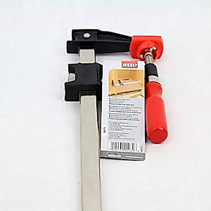 Bessey Clutch Style Bar Clamps - 24 In 600 lb - GSCC2.524- Woodworking Clamps with Ergonomic Handle, Non-Marring Pads, Durable Cast-Iron Jaws & Serrated Rail for Carpentry & Cabinetry