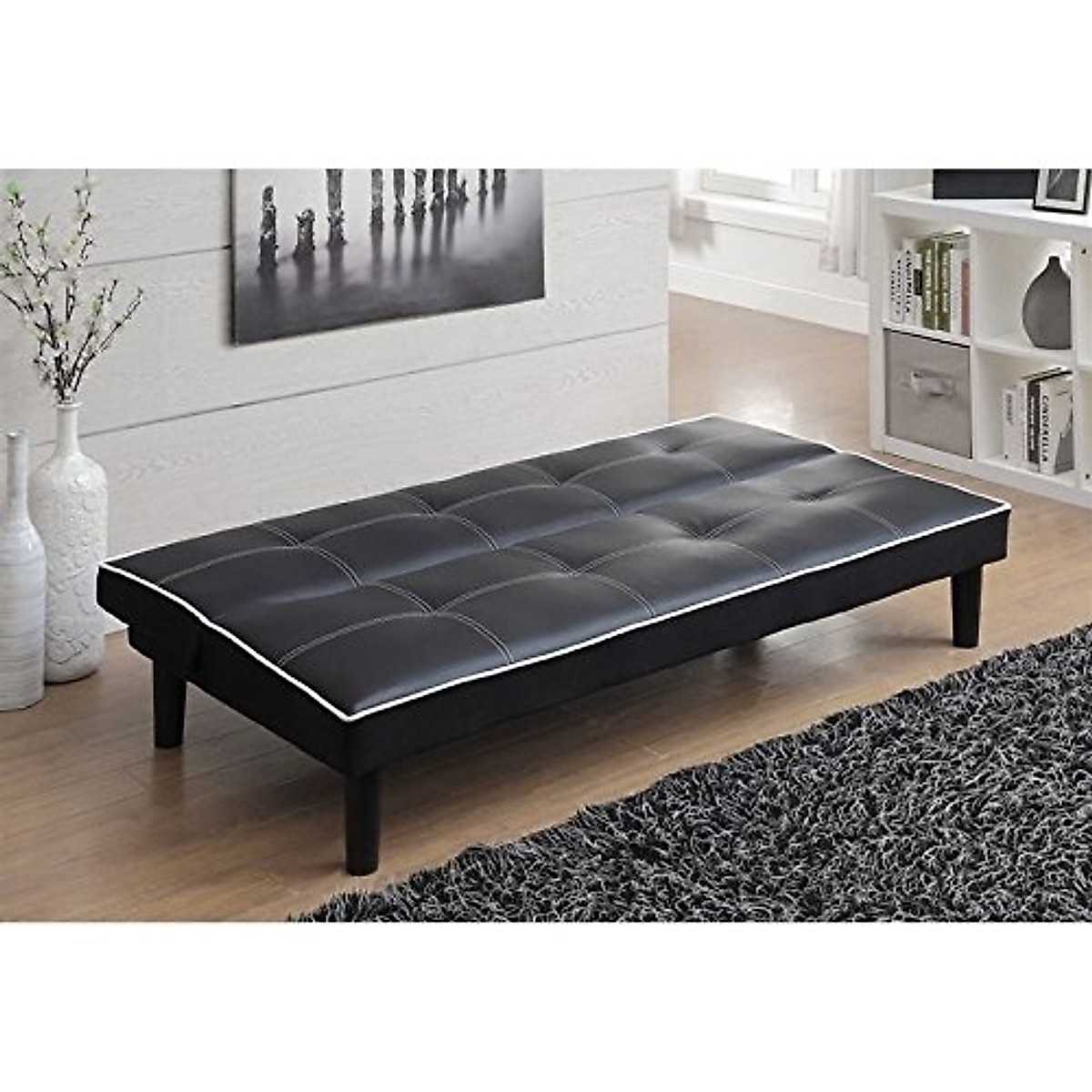 Coaster Furniture Sofa Bed with Contrast Piping Black 550044