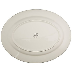 Lenox Opal Innocence Carved Large Oval Platter -,White