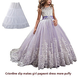 Princess Hot Pink Long Girls Pageant Dresses Kids Prom Puffy Tulle Ball Gown US 6