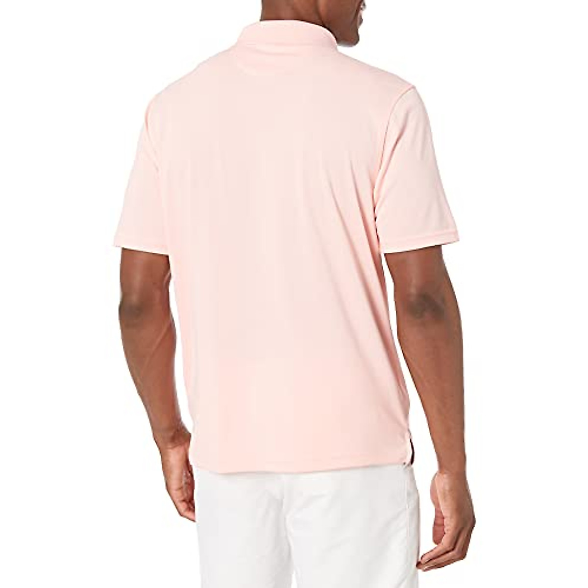 Amazon Essentials Men's Regular-Fit Quick-Dry Golf Polo Shirt - Discontinued Colors, Pink, Large