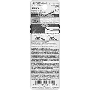 Maybelline New York Eyestudio Lasting Drama Waterproof Gel Eye Pencil, Cashmere White, 0.04 Ounce