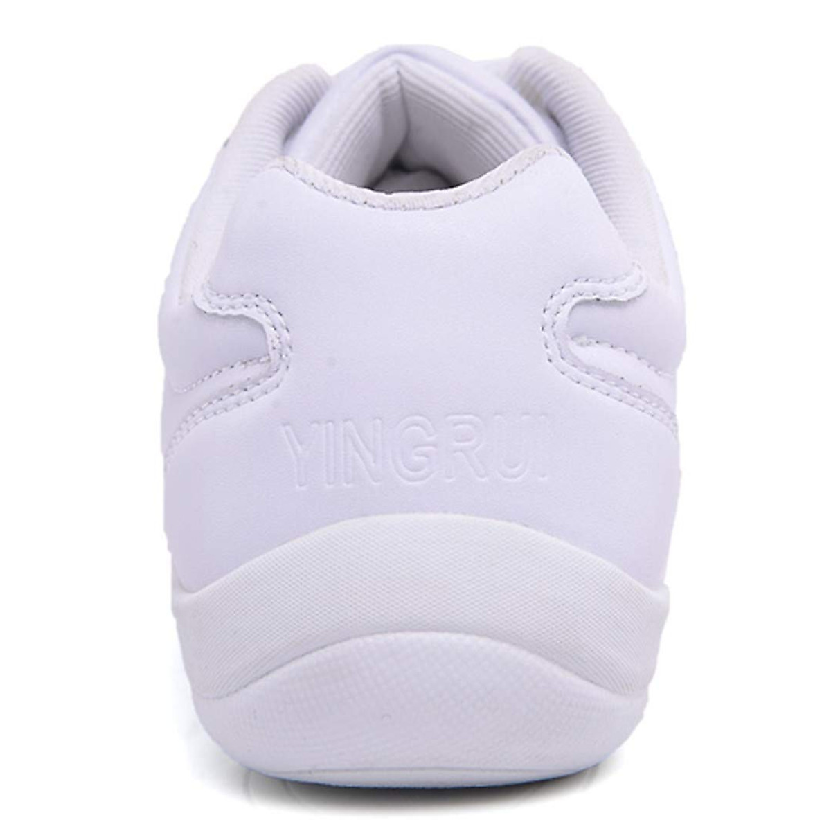 DADAWEN Adult & Youth White Cheerleading Shoe Athletic Sport Training Competition Tennis Sneakers Cheer Shoes White US Size 10.5/EU Size 43