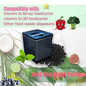 PurifyLogix 4 Pack Odor Absorbing Filter Refills for Vitamix FC-50-SP Foodcycler Smart Waste Composter, Replacement Activated Charcoal Filters Compatible with Vitamix Electric Compost Bin